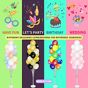 Balloon Column Stand Kit Set of 2 - Balloon Stand with Base, and Pole,Balloon Tower Backdrop Decoration for Wedding, Baby Shower, Birthday Party, or Bachelorette Parties (No Balloon)
