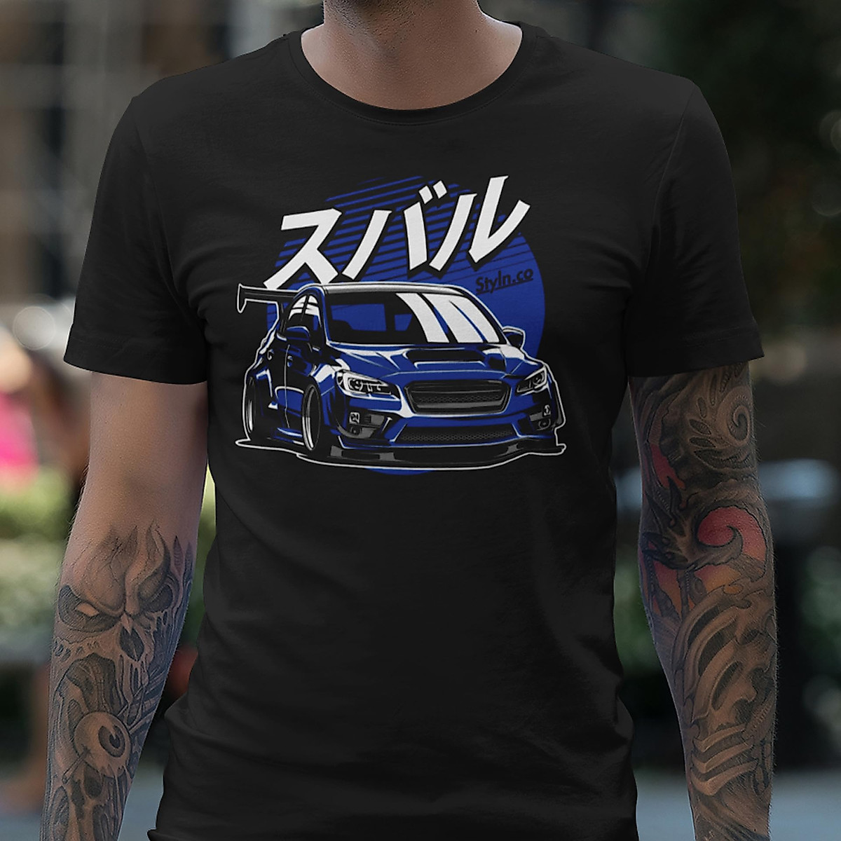 Subie Fifth Generation Blue T-Shirt | Adult Unisex Short Sleeve Shirts Gift for Car Lovers Automotive Enthusiasts (X-Large)