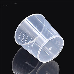 10pcs 30ml Plastic Liquid Measuring Cups Transparent Clear Plastic Graduated Kitchen Cooking Medicine Measure Tool