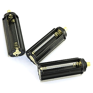 DGZZI 6pcs Black Cylindrical Battery Holder Battery Storage Case for 3 x 1.5V AAA Batteries Flashlight Torch