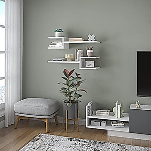 Ada Home Décor Webbs Wall Shelf, 30'' x 7'' x 8'', White