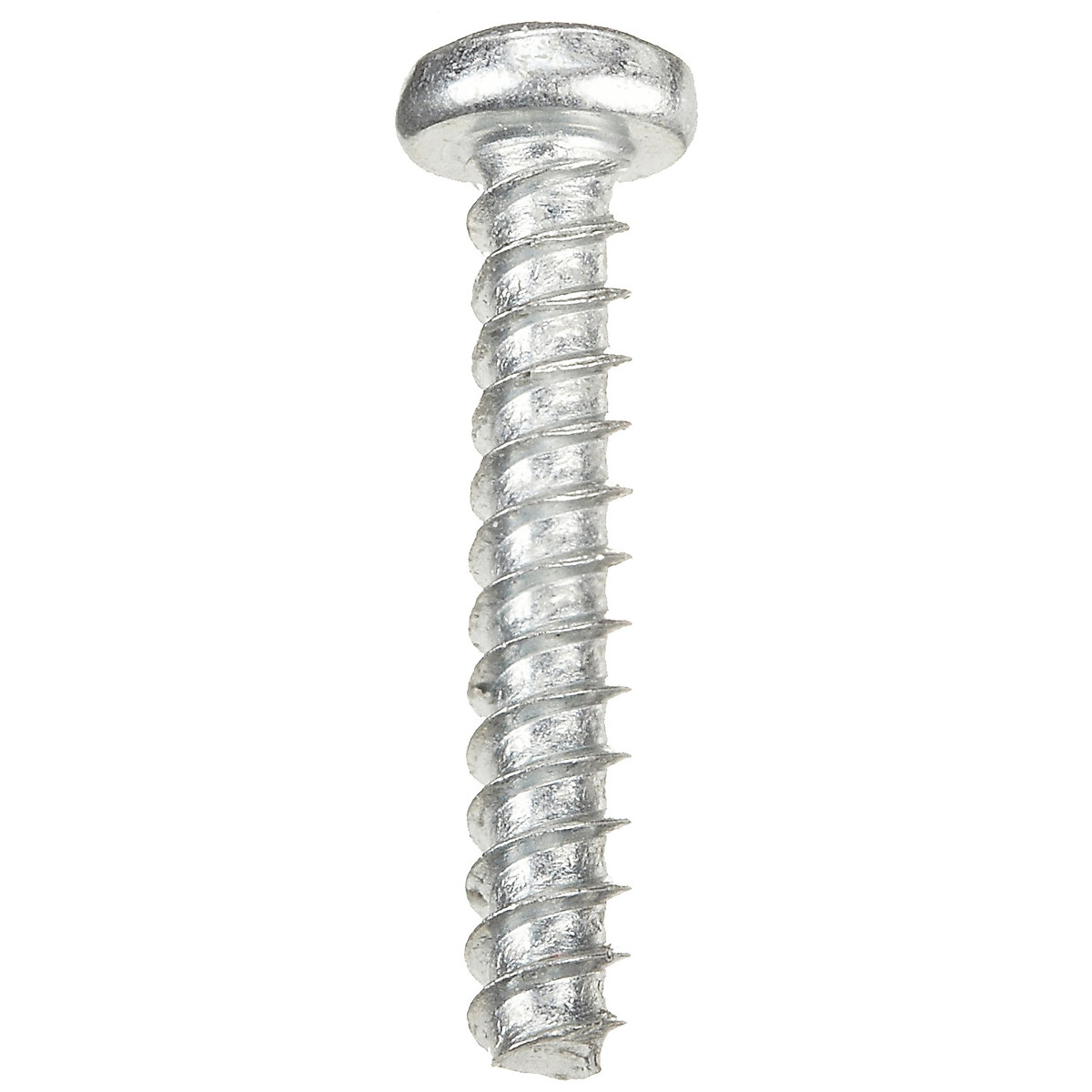 Small Parts 0208LPP Steel Thread Rolling Screw for Plastic, Zinc Plated, Pan Head, Phillips Drive, #2-28 Thread Size, 1/2" Length (Pack of 100)