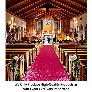 Aisle Runners for Weddings Hot Pink 2FTx15FT Sequin Aisle Runner Fuchsia Bridal Aisle Runner 15FT Carpet Runner Outdoor Aisle Runner for Wedding Ceremony