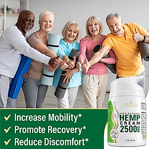 Hemp Cream by New Age - Help Relieve Discomfort in Knees, Joints, and Lower Back - Natural Hemp Extract Cream - Made in USA (Hemp Cream 2oz (Pack of 1)