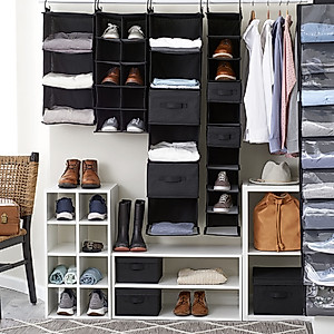 Household Essentials 311390 Hanging Shoe Storage Organizer for Closets -20 pocket - Natural Canvas
