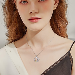 TUGHRA Giraffe Necklace 925 Sterling Silver I Love You Forever Giraffe Pendant Necklaces Xmas Jewelry Gifts for Women Daughter Mom friend Birthday Motherës Day Present