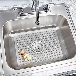 InterDesign 12.5 in. W x 16 in. L Clear Sink Mat
