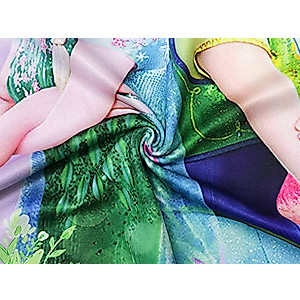 AOVCLKID Little Girls Princess Casual Cartoon Printed Dress up(6 Years,Purple)