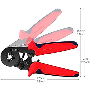 Ferrule Crimping Tool Kit, Preciva AWG23-7 Self-adjustable Ratchet Wire Crimping Tool Kit Crimper Plier Set with 1200PCS Wire Terminals Crimping Connectors Wire End Ferrules