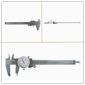 kimllier 0-6 Inch Dial Caliper, 0.001 Inch Accuracy Stainless Steel Imperial Caliper