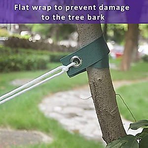 Tree Straps for Staking, 8 PCS Tree Support Straps for Newly Planted Saplings and Hurricane Protection, Tree Straightening Ties Green