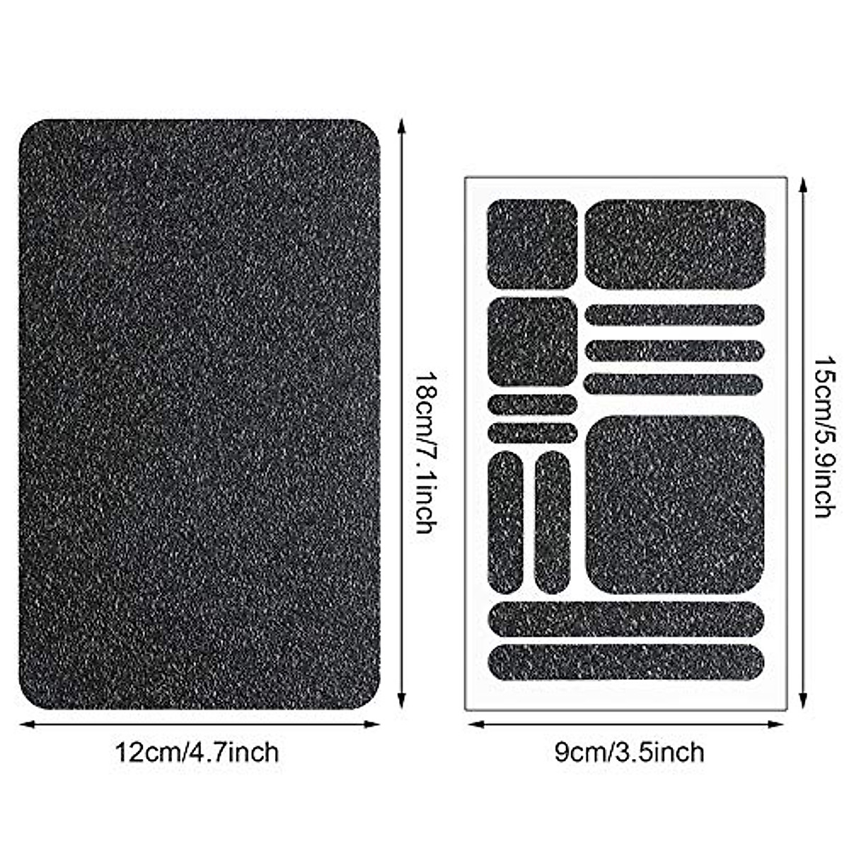 4 Pieces Grip Phone Tape Decals Anti-Slip Rubber Textured Phone Tape Adhesive Traction Grip Decal Stickers for Phones Tablet Computer Gaming Cases (Black)