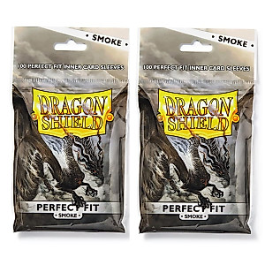 Dragon Shield 100 Standard Size Perfect Fit Smoke Sleeves (2 Packs)