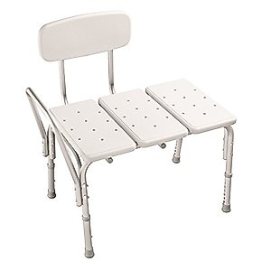 Delta Faucet DF565 Bathroom Safety Adjustable Transfer Bench in White