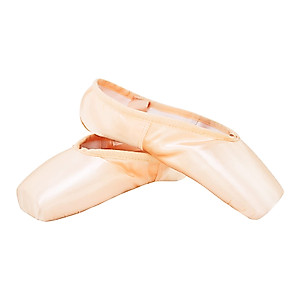 CABPLROI Women's Ballerina Shoes Professional Ballet Dance Satin Pointe Shoes for Girls with Bag and Toe Pads (Pink, Adult, Numeric_7)