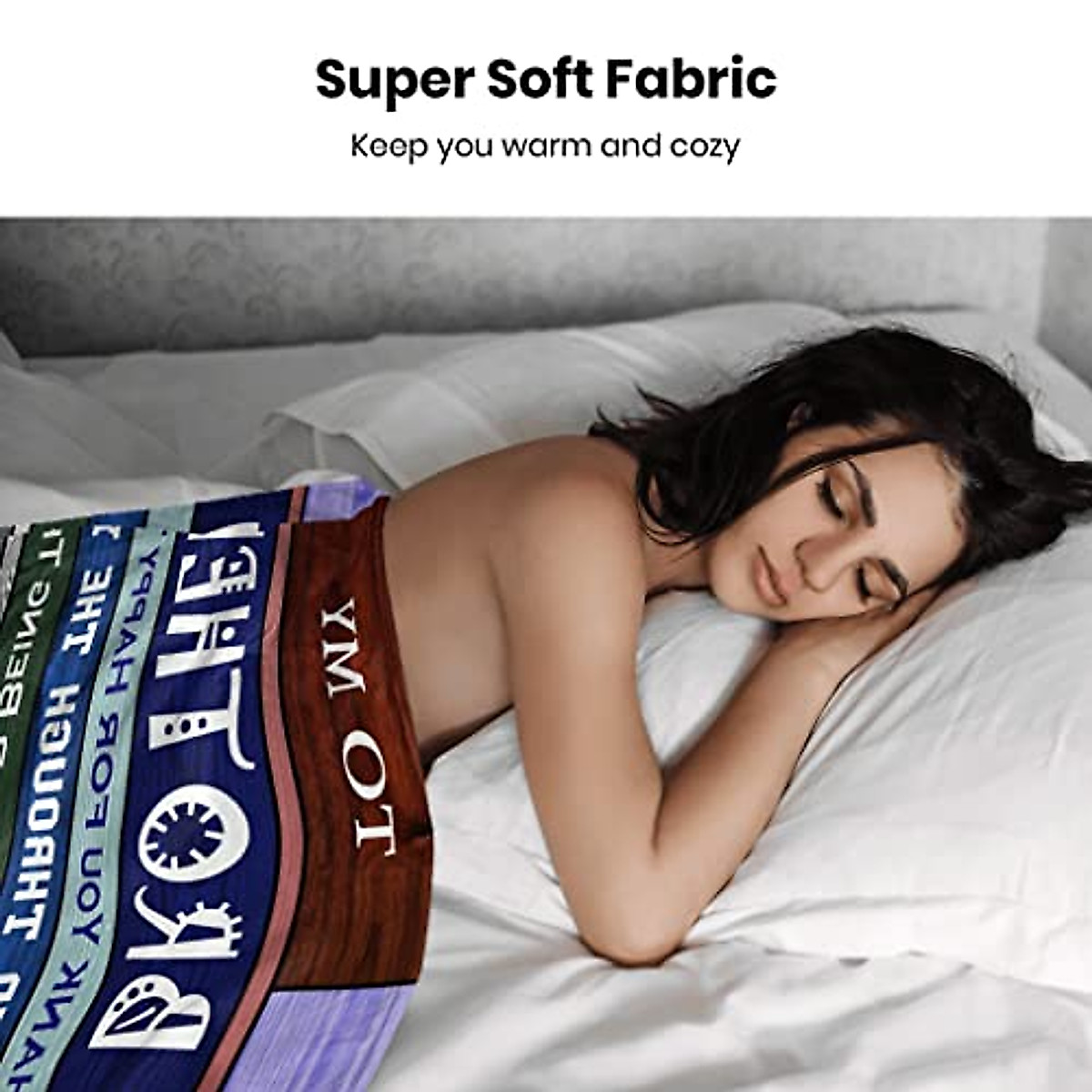 Gifts for Brother, Brother Gifts, Brother Gifts from Sister, Big Brother Gift - Gifts for Brother Adult, Gift for Brother, Birthday Gifts for Brother (Gifts for Brother, 60" X 50" Brother Blankets)