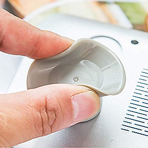 MOTZU 8 Pieces Laptop Computer Cooling Feet Rubber Holder Kickstand Suction Cup Heat Reduction Pad Universal Tablet/Notebook Stands Corner Pad Anti-Slip Silicone Elevation Stand (4Small+4Big,Gray)