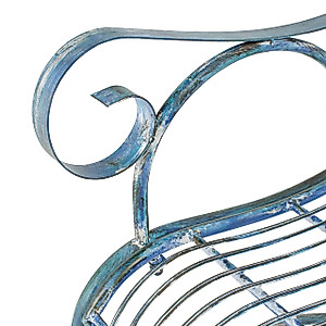 SAFAVIEH PAT5000C Collection Leah Victorian Antique Blue 4-Piece Patio Outdoor Set