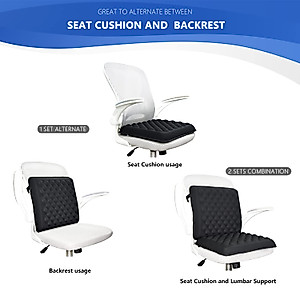 HANCHUAN Seat Cushions Office Chair Cushion Pads 18.5"x 16.6" Memory Foam Chair Pillows, Thick Cushion Pad Assistants Lifting for Trucks, Cars, Mobility Scooter, Wheelchairs, Dining Chairs, Sofa