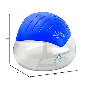 Sirena Twister Air Purifier (Blue) - Water Filter Air Washer For Home and Office - Essential Oil Aroma Diffuser With LED Night light - Small Air Cleaner For Smoke and Pets