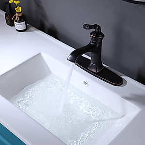 Sink Hole Cover, Faucet Hole Deck Plate 10" Oil Rubbed Bronze Escutcheon Plate for 1 or 3 Hole Kitchen Bathroom Sink Faucet RBROHANT