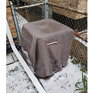 Yesland Square Air Conditioner Cover - 34 x 34 x 30 Inches - Durable AC Cover Water Resistant Fabric Windproof Design for Outside Units