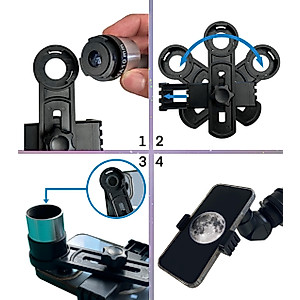 SpectrumOI Telescope for Kids, Telescope for Adults Astronomy Gifts, Telescope for Kids 8-12 - Premium Refractor Telescope 70mm Aperture with Carry Bag and Phone Holder