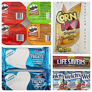 Birthday Snack Pack Gift Box Basket - Bundle of 44 Great Gifts - 8 Jerky, 9 Nuts / Trail Mix, 8 Bars, 13 Crunchy Salty Snacks, 6 Sweet Treats - Send Your Happy Birthday Wishes Today - Great for Dad, Husband, Coworker, Neighbor, Friend, Grandpa, Cousin, Un