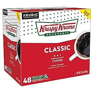Krispy Kreme Doughnuts Classic, Keurig Single Serve K-Cup Pods, Medium Roast Coffee 48 Count