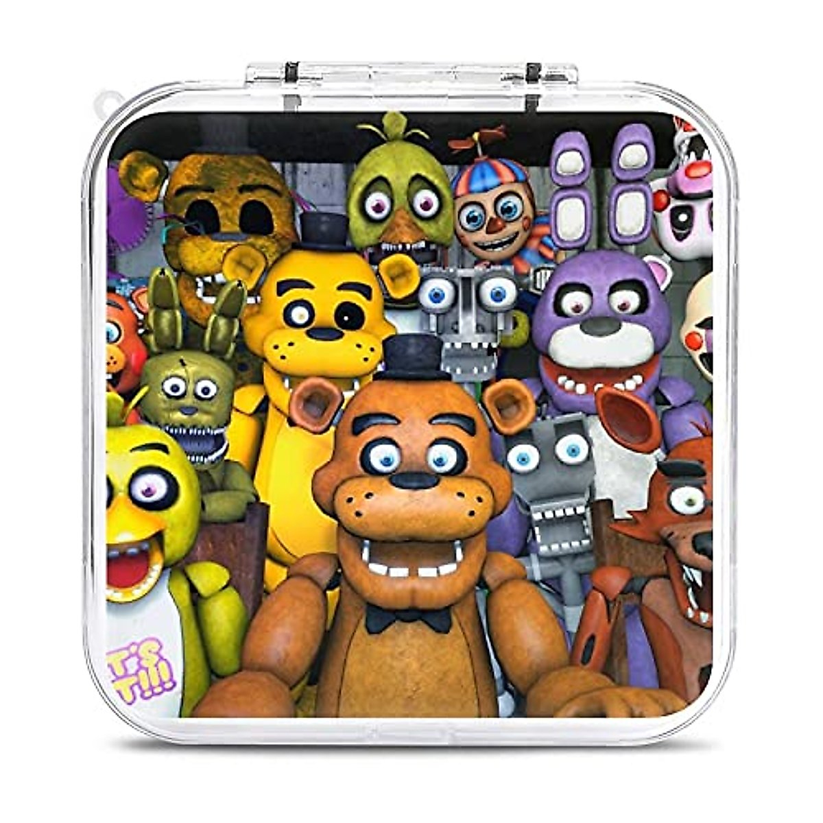 F-NAF Game Card Case Compatible with Switch Games - 12 Slots Storage Box, Slim and Portable Protective Shell Storage Bag.