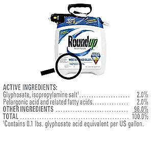 RoundUp 5100110 Weed and Grass Killer III Ready-to-Use Pump 'N Go Sprayer, 1.33 Gallon