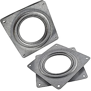 SDTC Tech 2 Packs 4 inch Lazy Susan Turntable Bearings Square Rotating Plate Swivel 360 Degree for Trays, Kitchen Storage Racks, Craft Projects, Kitchen Cabinet, Makeup Holder