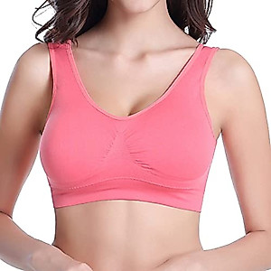 Womens Bras No Underwire Running Bra One Shoulder Sports Bra Silicone Bra Push Up Sticky Push Up Bra Adhesive Bra Purple Sports Bra Sheer Bralette Hot Pink Bra Watermelon Red XXL