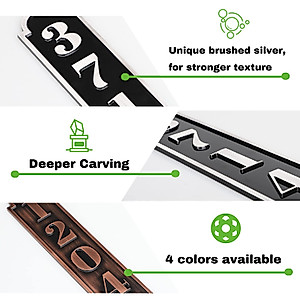 Custom Metal Address Plaque,Number Signs For House Wall Plaque, Street Name Address Sign,Modern House Numbers,Address Plaque Sign for House,Apartment,Office,Mailbox