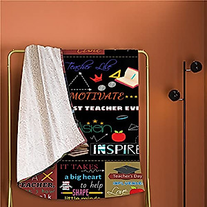 Teacher Gifts Blanket Soft Flannel Blanket Teacher Appreciation Throw Blanket Retirement Teachers' Day Gift for Teachers Women Men…(50x60in)