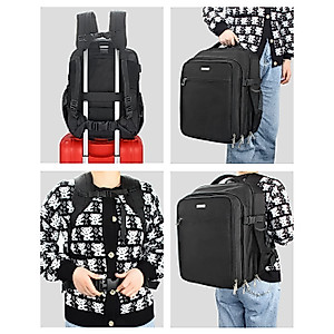 MONSTINA Barber Travel Backpack,16.5" Large Makeup Train Case for Hairdresser,Professiona Hairstylist Organizer Hairdressing Tool Box,Insulated Compartment,USB External Charging