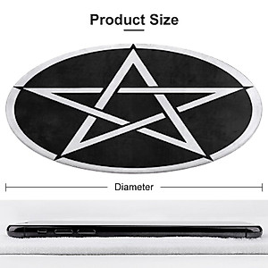 STHPOE Pentacle Witch Modern Pagan Wicca Witchcraft Ultra Soft Non-Slip Area Rugs Indoor Coral Velvet Floor Mat Short Flannel Carpet for Living Room Bedroom Dining Room, 24*24in