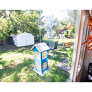 Spiral - 2-Pack Suction Cup Stainless Steel Hanger - Strong Heavy Duty for Garden, Kitchen and Bathroom, Hanging Bird Feeders, Plants, Wind Chimes, Wreath, Towel, Bathrobe and Loofah