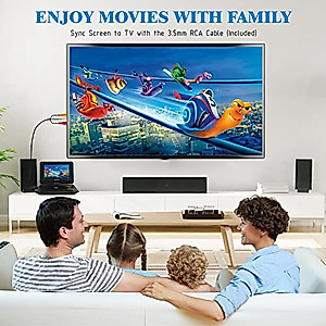 SQQBZZ 12.5" Portable DVD Player with 10.5" Swivel Screen, High Volume Speaker，Black