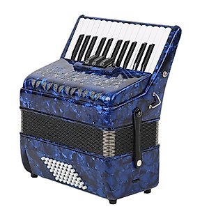 26 Key 48 Bass Piano Accordion, Professional Accordion with Accordion Backpack and Shoulder Strap Celluloid Accordion for Daily Practice Music Performance