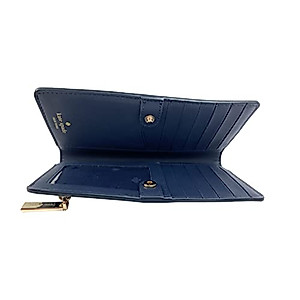 Kate Spade New York Staci Large Slim Wallet in Orchard Toss Blue