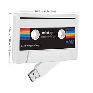 Retro Surprise DIY Mixtape USB 3.0 32GB Flash Drive 1980s Cassette Design for Memorable Occasions - Celebrate Birthdays, Anniversaries, Parents' Day, Reunions, Thanksgiving with a Personalized Gift