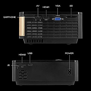 FZZDP Projector 4000 Lumens Portable Home Theater Cinema Support 1080p with Gift ( Color : WiFi Version )