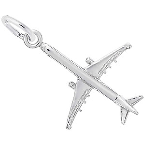Rembrandt Charms Airplane Charm, Sterling Silver