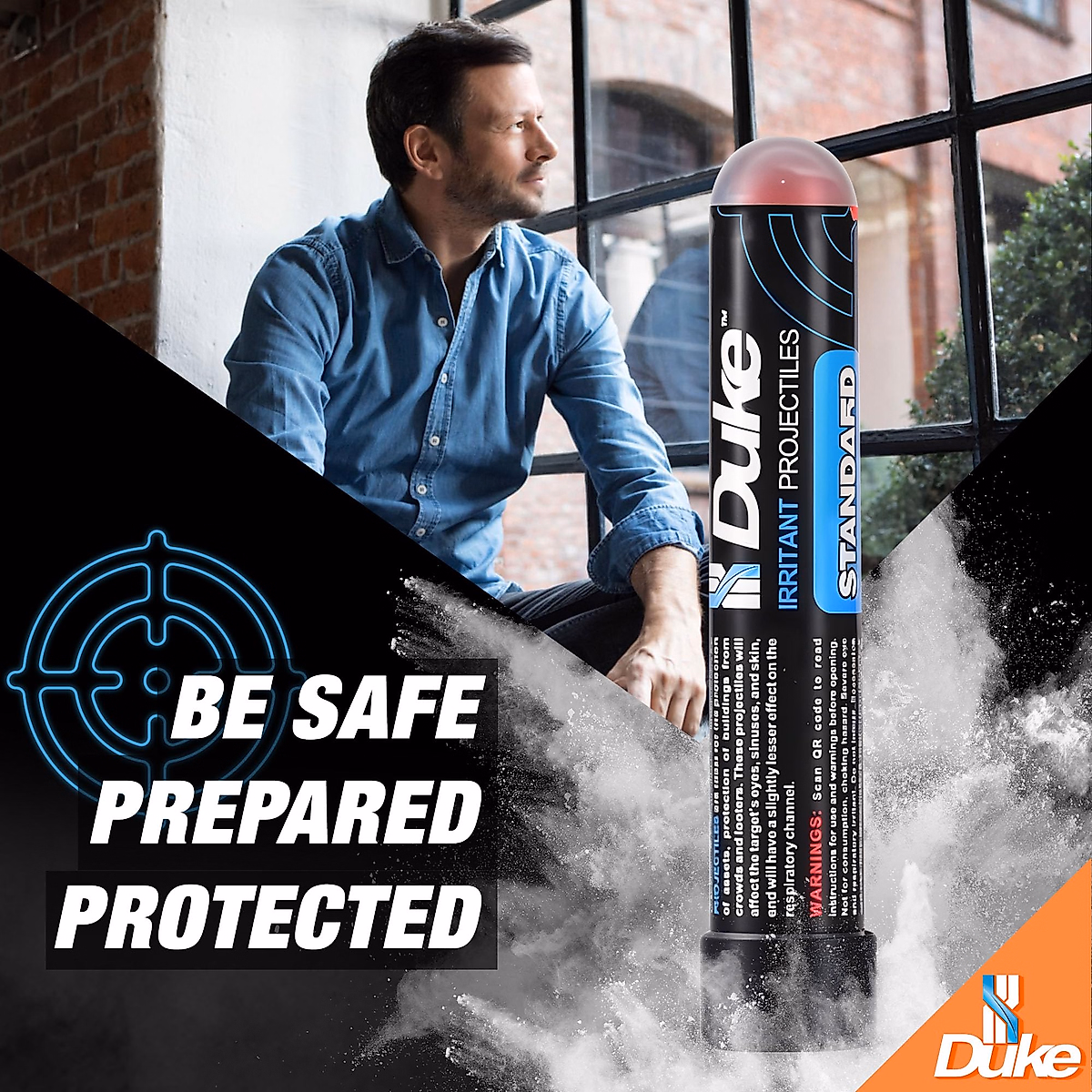 Duke Standard 68 Caliber Self Defense Balls - Pepperspray Balls, 68 Caliber Projectiles, .68 Caliber Defense Balls, 68 Cal Ammo Pepper Gas Spray Rounds, Pepper Ammo Ball, 7 Count Tube - 1% PAVA+1% CS