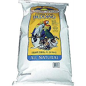 Sun Seed Company SSS18350 50-Pound 40-Pack Corn Cob Small Animal Bedding, 2 Cubic Feet