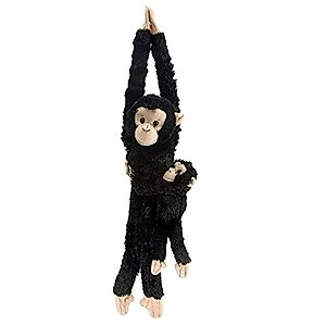 Wild Republic Chimpanzee w/baby plush, Monkey Stuffed Animal, Plush Toy, Gifts for Kids, Hanging 20 Inches