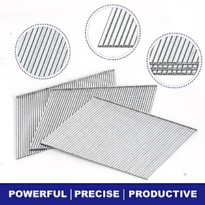 HW HAMWOO 16 Gauge Angled Finish Nails, 20-Degree, 2000-Pack (2-1/2", 2", 1-1/2", 1-1/4" 500 Per Sizes), Galvanized Assorted Size Project Pack, for Pneumatic, Electric Angled Finish Nailer