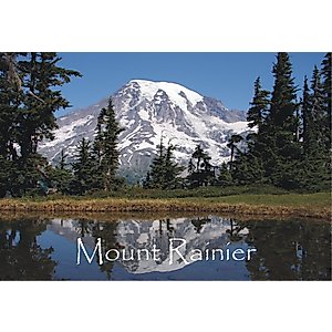 Mount Rainier, Highest Mountain in Washington State, National Park, Lake, WA, Souvenir Magnet 2 x 3 Fridge Magnet
