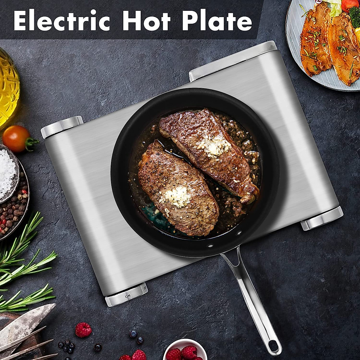 Induction Cooktop, CUSIMAX 1800W Portable Induction Burner with Timer, Sensor Touch Countertop Burner, 10 Temperature and 9 Power Setting, Kids Safety Lock for Cast Iron, Stainless Steel Cookware